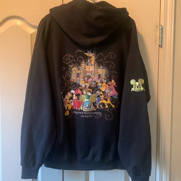 Disney | Jackets & Coats | Disney 5 Year Anniversary Black Zip Sweat ...